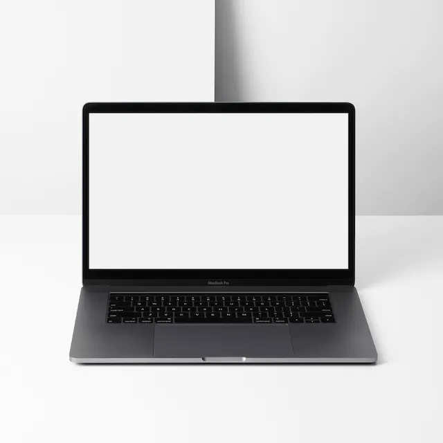 MacBook Pro Mockup 15 inch Front View